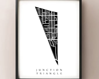 The Junction Map Toronto Neighbourhood Art Print | Etsy