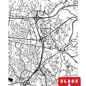 Ellicott City, MD Map - Baltimore Area, Maryland, USA Art Poster Print ...