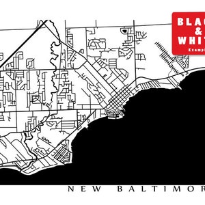 New Baltimore, MI Map - Michigan Poster - Etsy