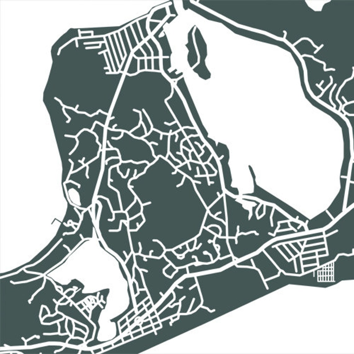 Montauk Map Print - New York Poster - Etsy