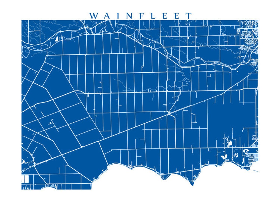 Wainfleet ON Map Canada Wall Art Niagara Region Ontario | Etsy
