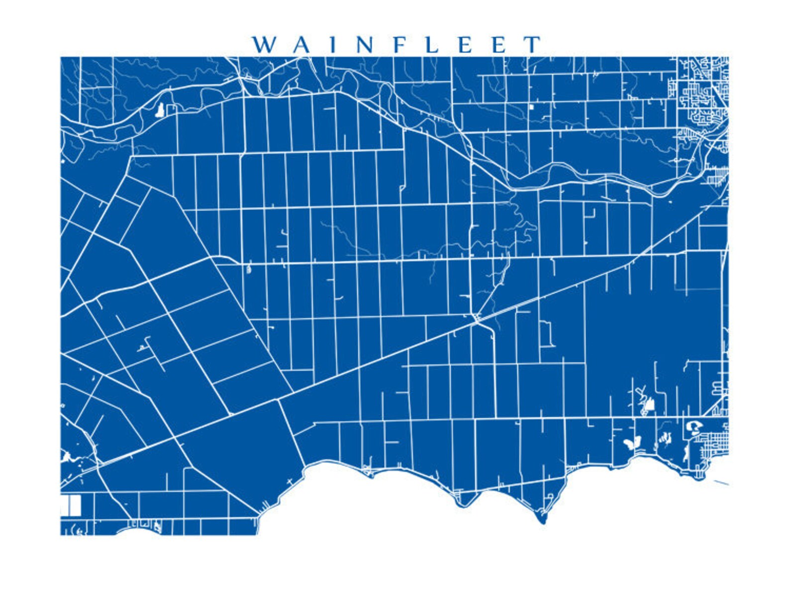Wainfleet ON Map Canada Wall Art Niagara Region Ontario | Etsy