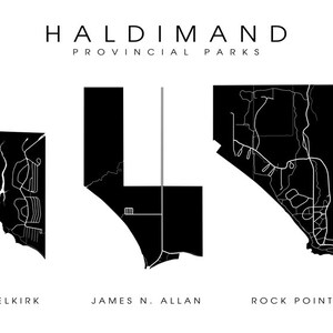 Haldimand Provincial Parks - Haldimand County, Ontario Map Print - Etsy