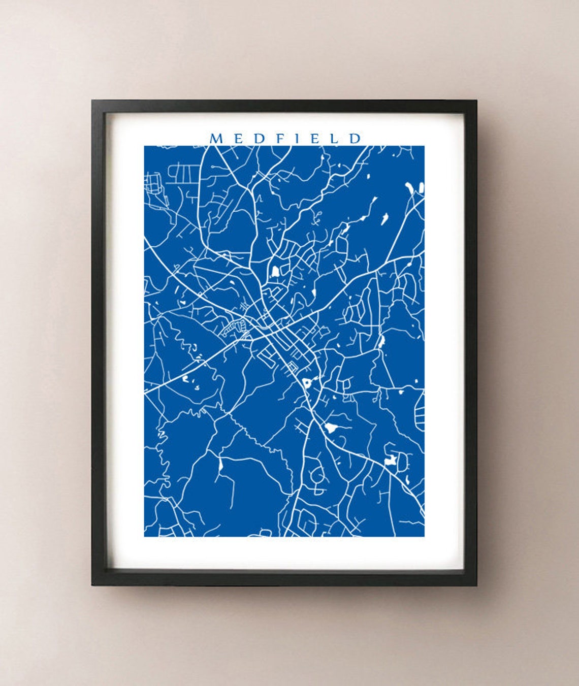 Medfield, MA Map Print - Massachusetts Poster - Etsy