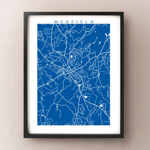 Medfield, MA Map Print - Massachusetts Poster - Etsy