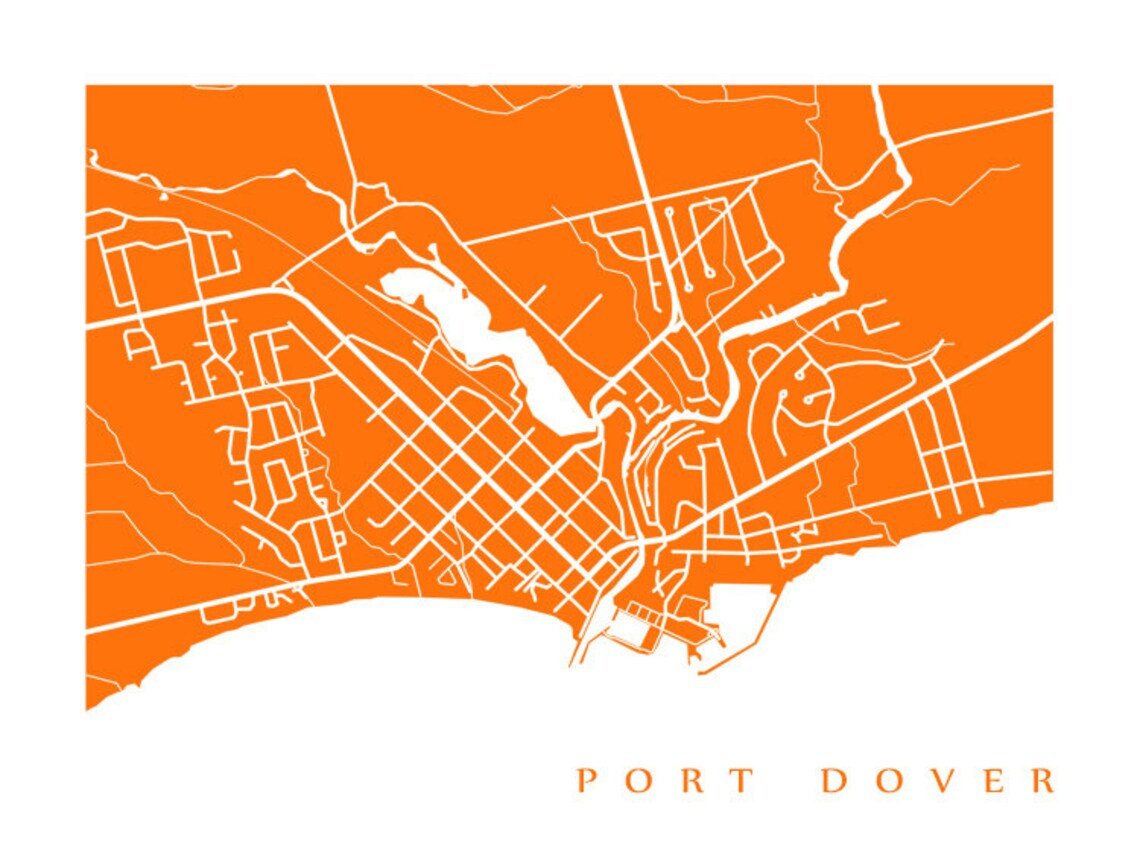 Port Dover Map Custom Map Choose Your Color and Size - Etsy