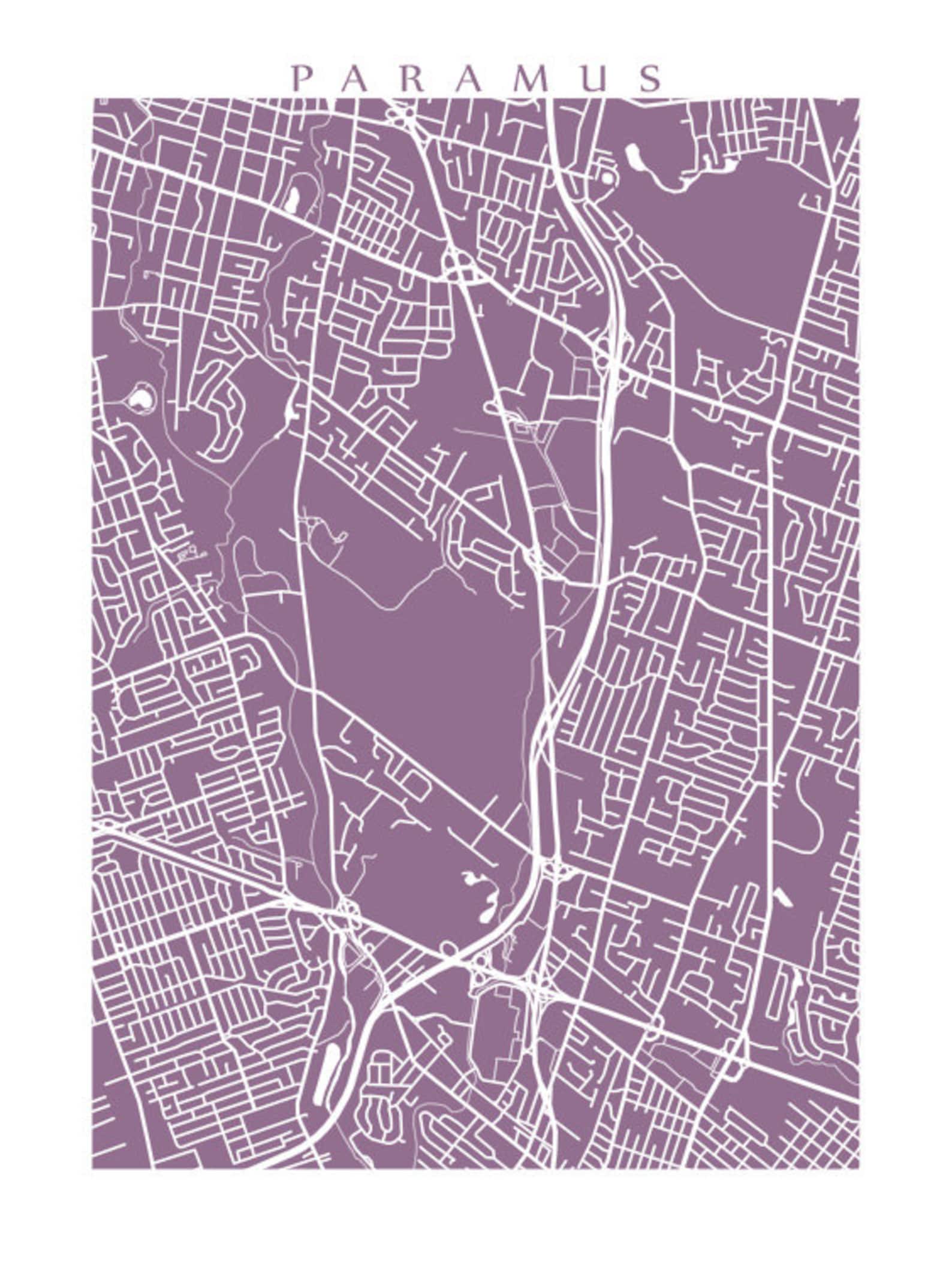 Paramus Map Print New Jersey Poster NJ Home Decor | Etsy