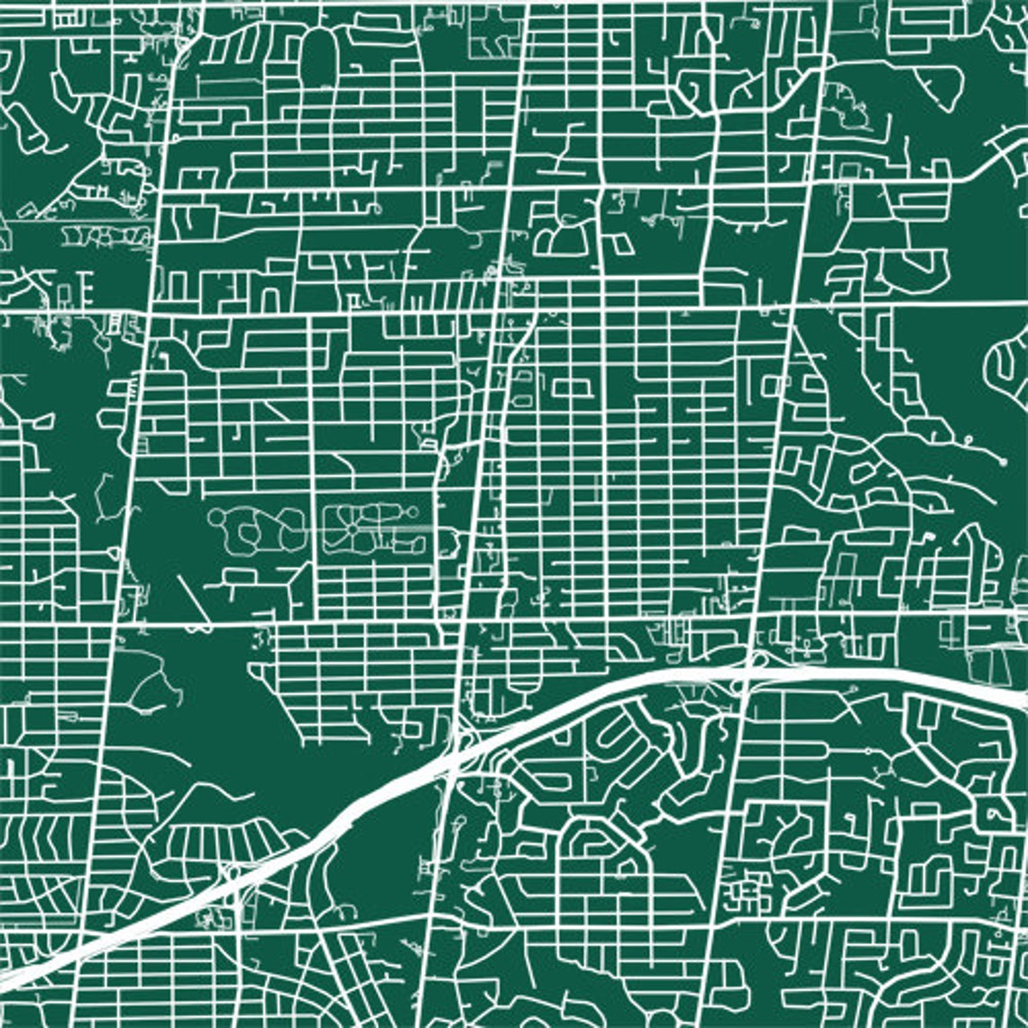 North York Map Print Toronto Poster | Etsy