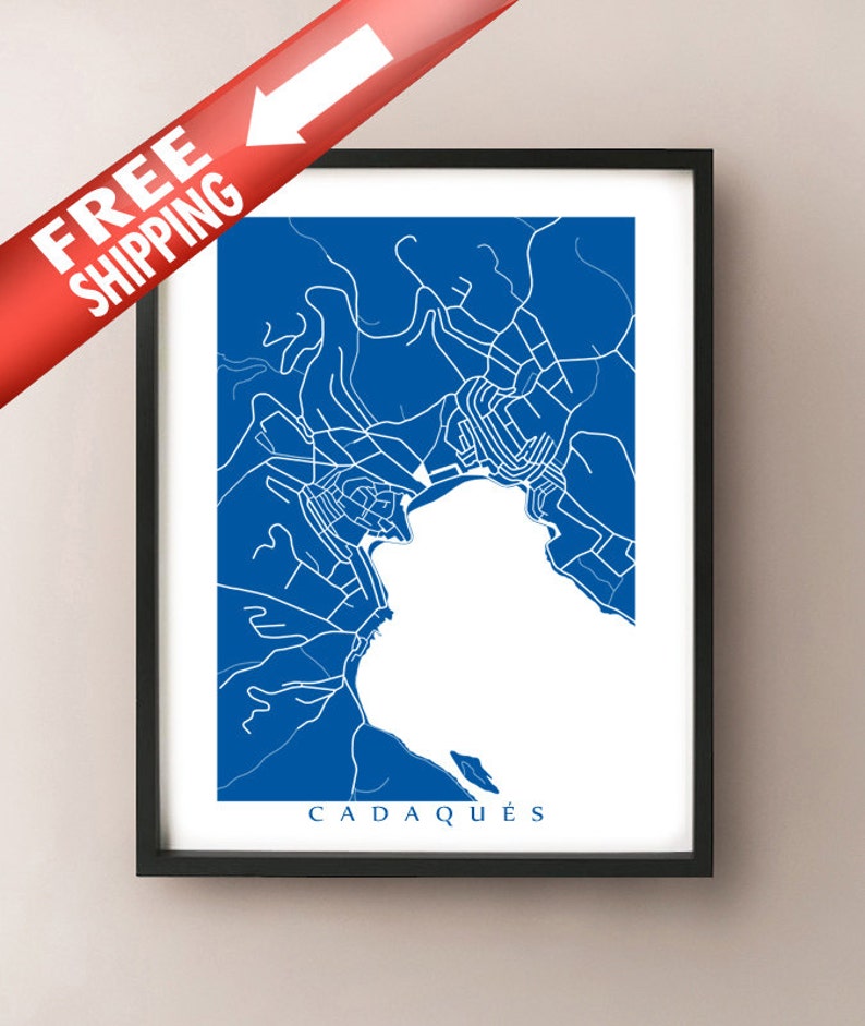 Cadaqués Map - Spain Art Print - Etsy