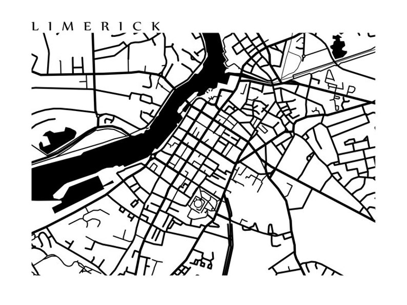 Limerick Map Ireland Poster - Etsy