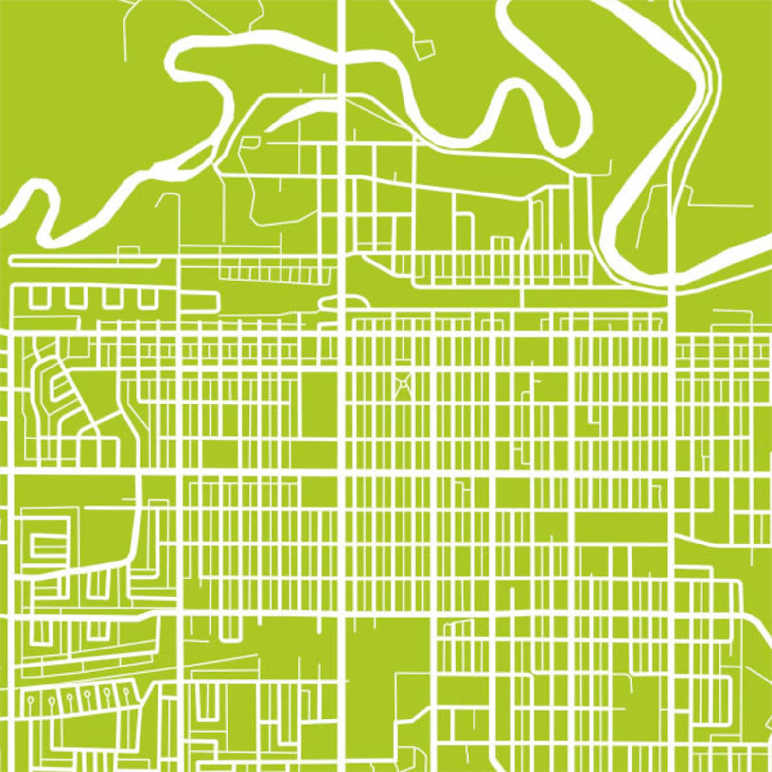 Brandon, MB Map Print Manitoba Poster - Etsy