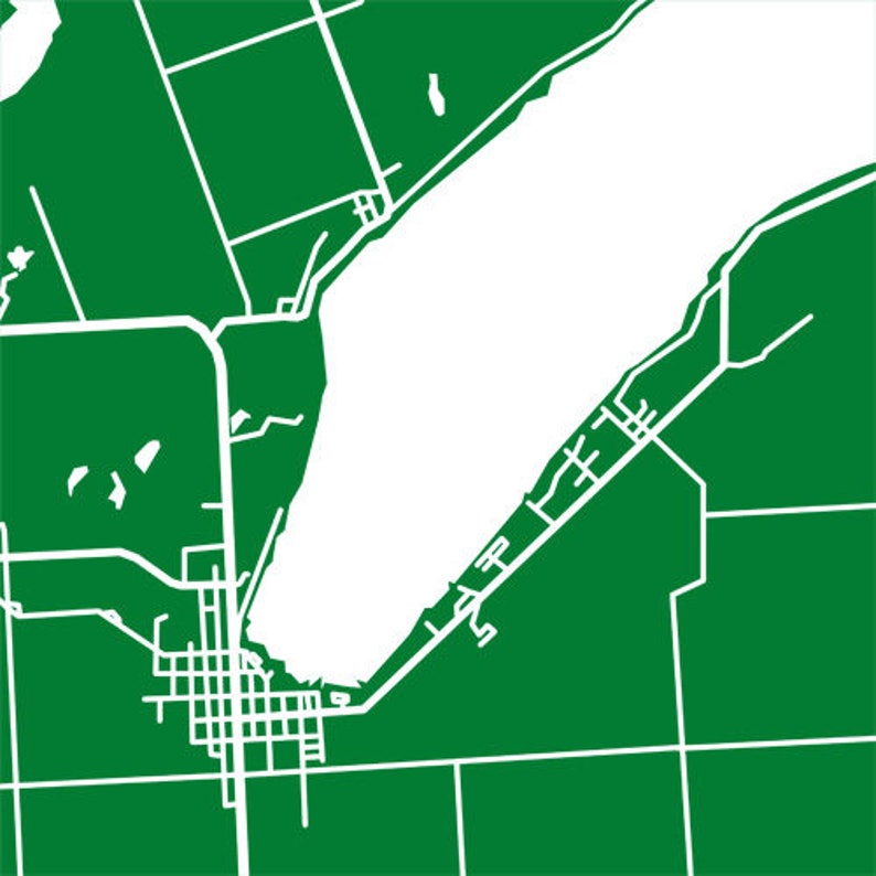 Wiarton Map Print Ontario Art Canada Poster - Etsy