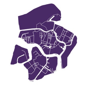 Murano Map Print - Venice Wall Art - Italy Poster - Italian Modern City ...