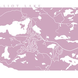 Elliot Lake Map Print - Ontario Poster Art - Etsy