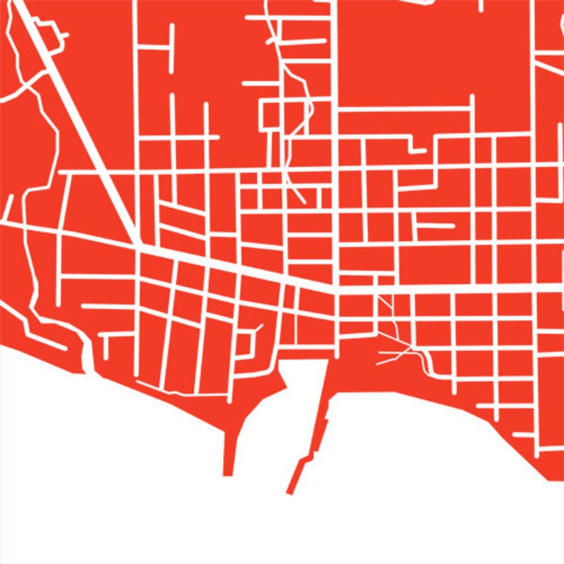 Cobourg ON Map Northumberland Ontario Poster Art | Etsy