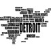 Detroit Typography Map, Michigan Text Art Print - Etsy