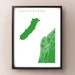 Paraparaumu, New Zealand Map - Raumati Beach & Kapiti Island, NZ Art ...