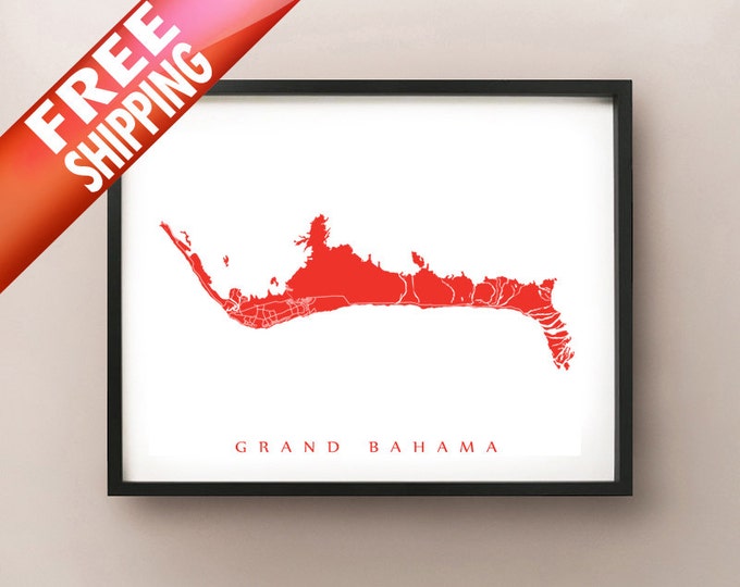 Exuma Bahamas Map of the Exumas Islands, the Bahamas Art Print for Home ...