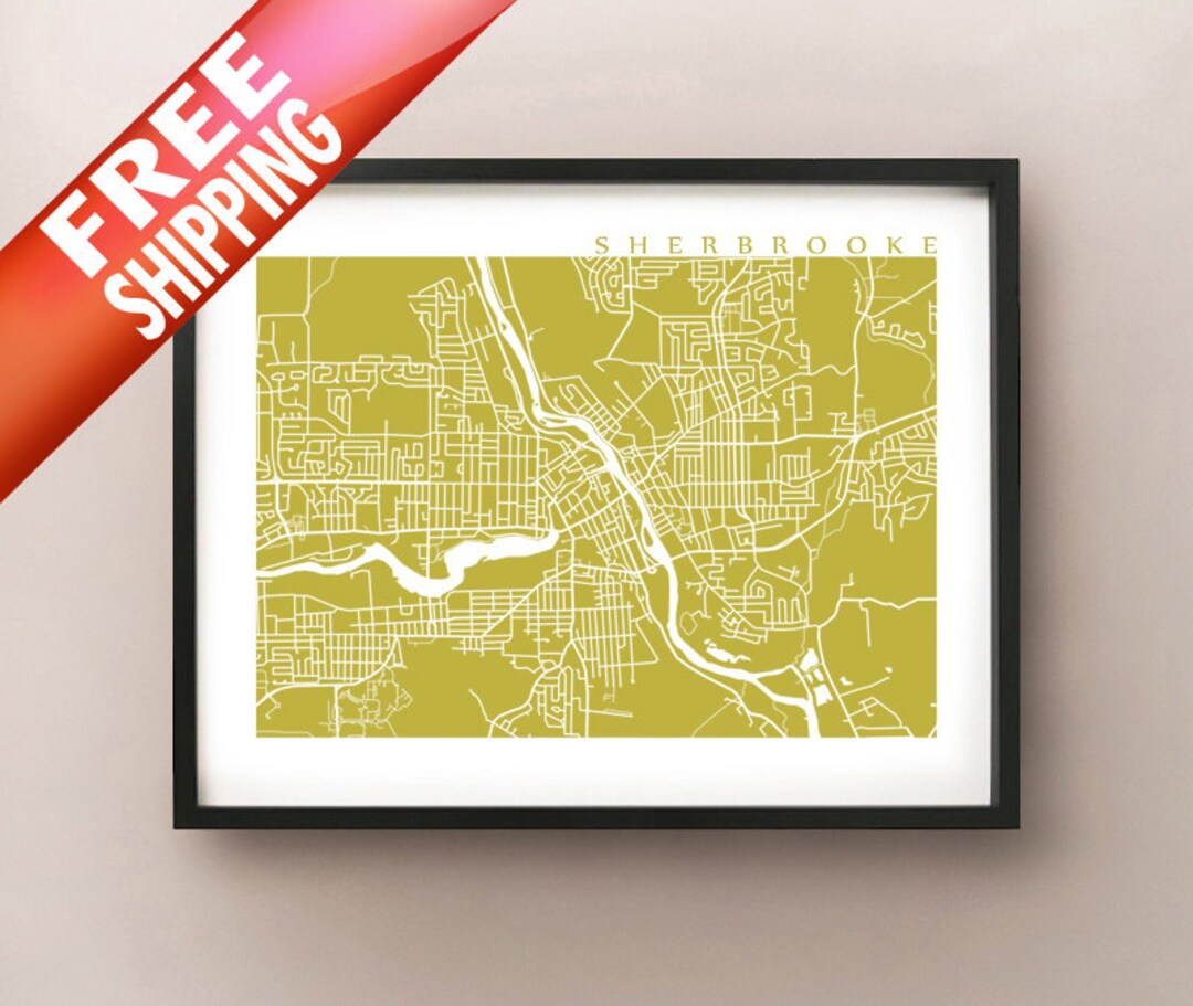 Sherbrooke Map Print - Etsy