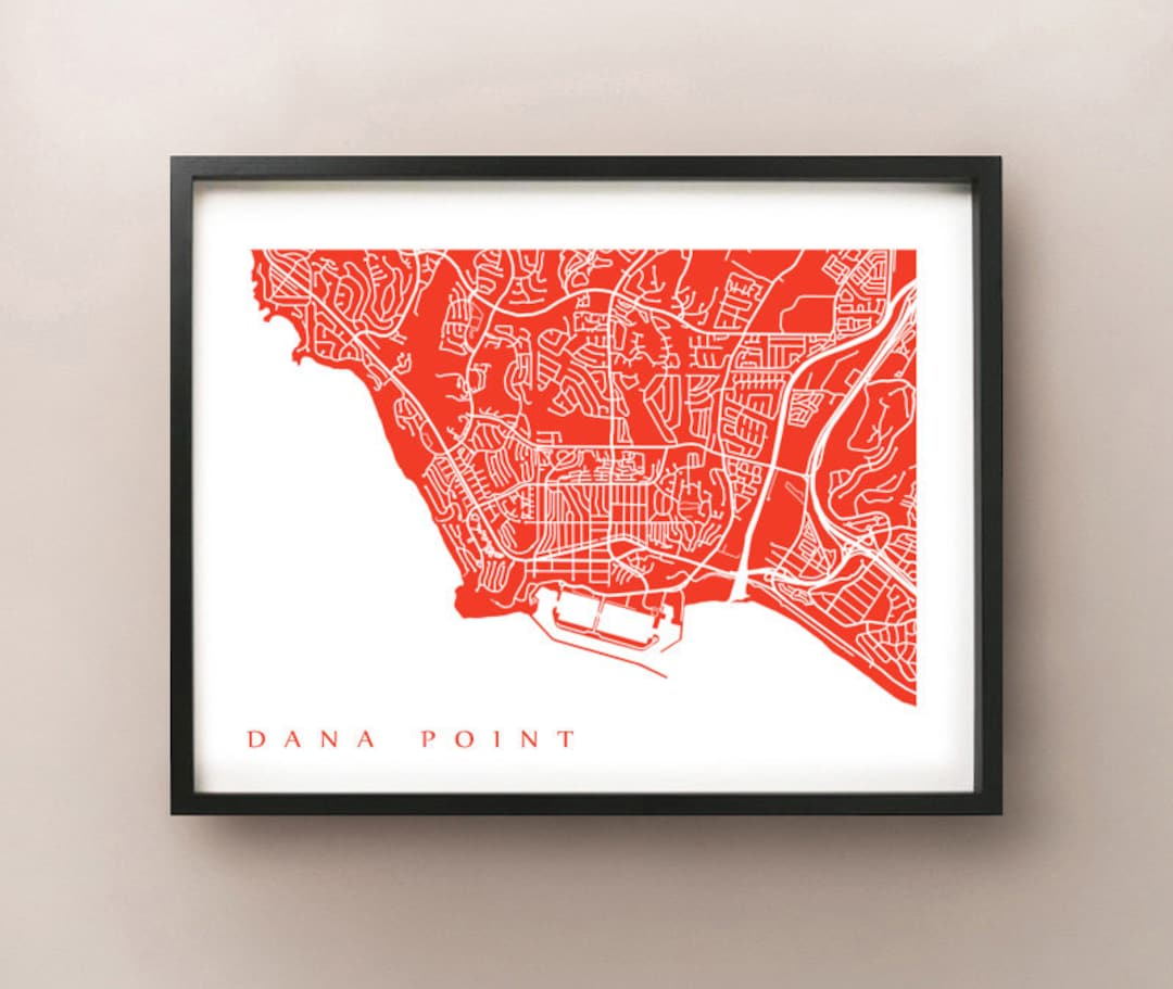 Dana Point Map Print - California Poster - Etsy