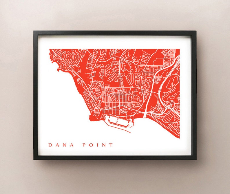 Dana Point Map Print California Poster | Etsy