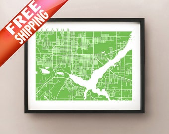 Decatur City Map - Etsy