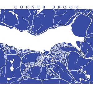 Corner Brook Map - Newfoundland Poster - Etsy