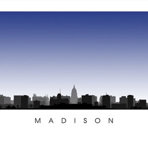 Madison Skyline - Wisconsin Poster Print - Cityscape, Architecture ...