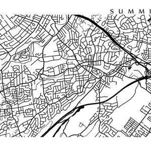 Summit Map Art - New Jersey Poster Print - Etsy