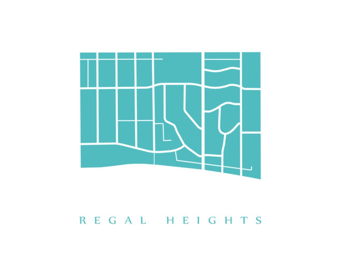 Regal Heights Map - Toronto Neighbourhood Art Print - Etsy