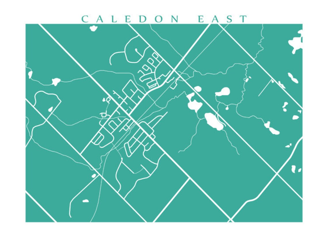 Caledon East Map Ontario Poster Art | Etsy