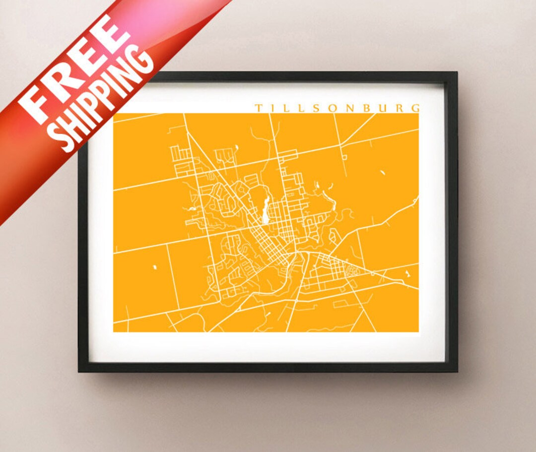 Tillsonburg, ON Map Print - Ontario Poster Art - Etsy