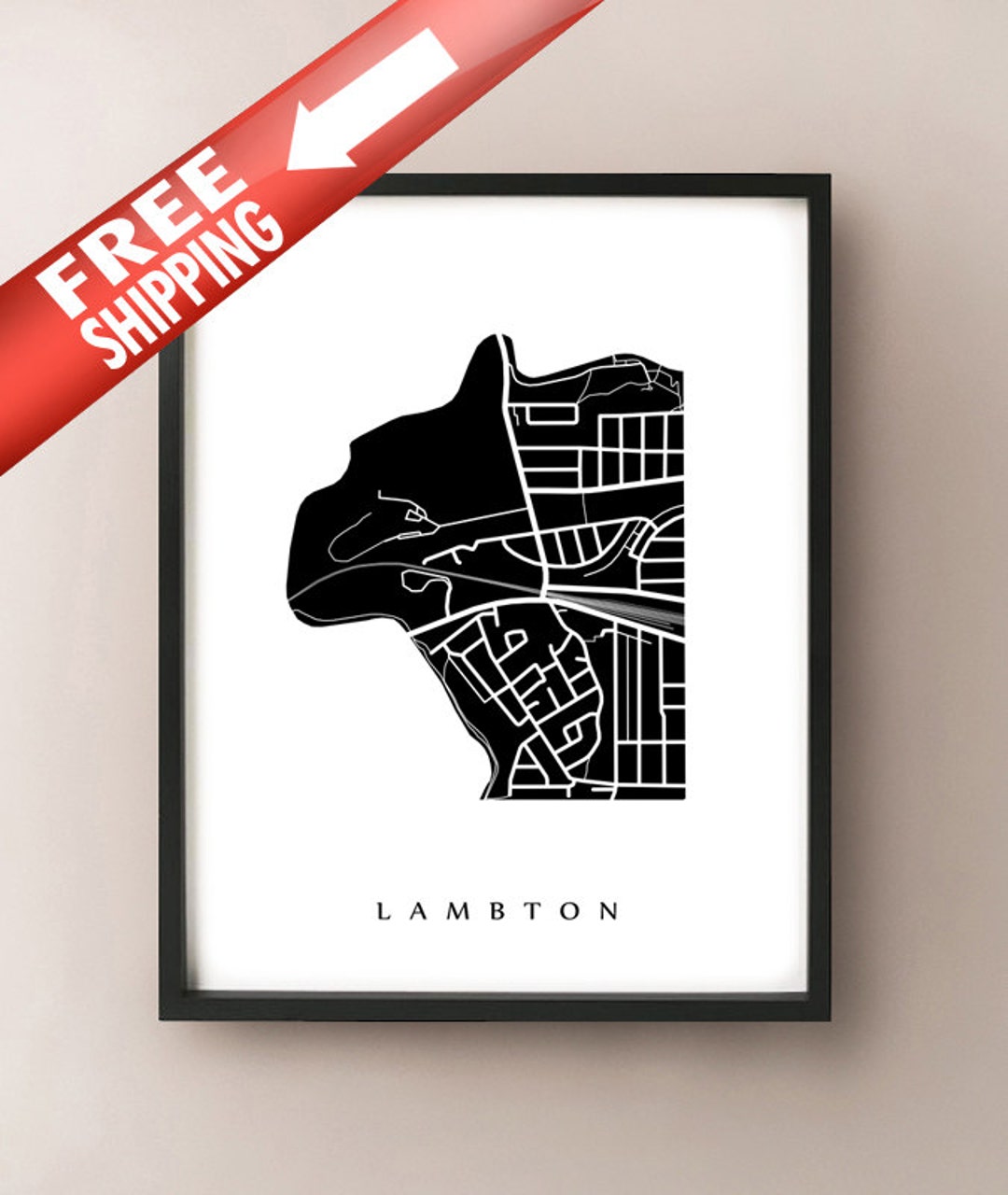 Lambton Map - Toronto Neighbourhood Art Print - Etsy