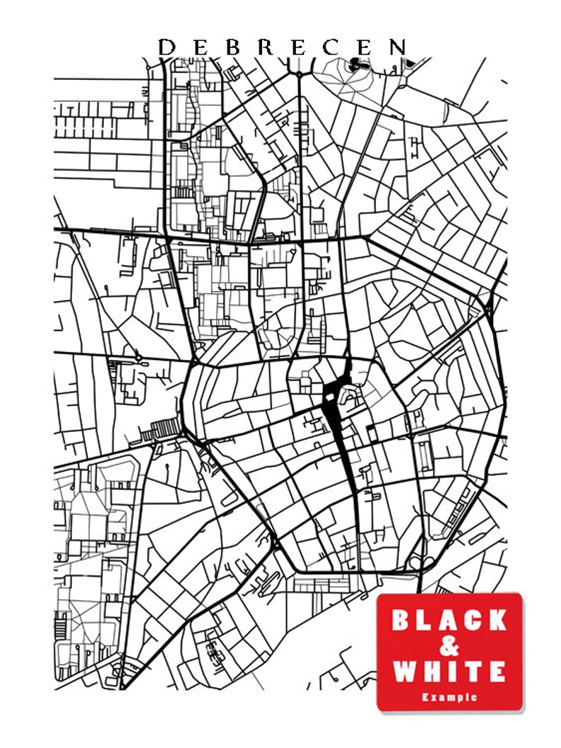 Debrecen Hungary Map Print | Etsy
