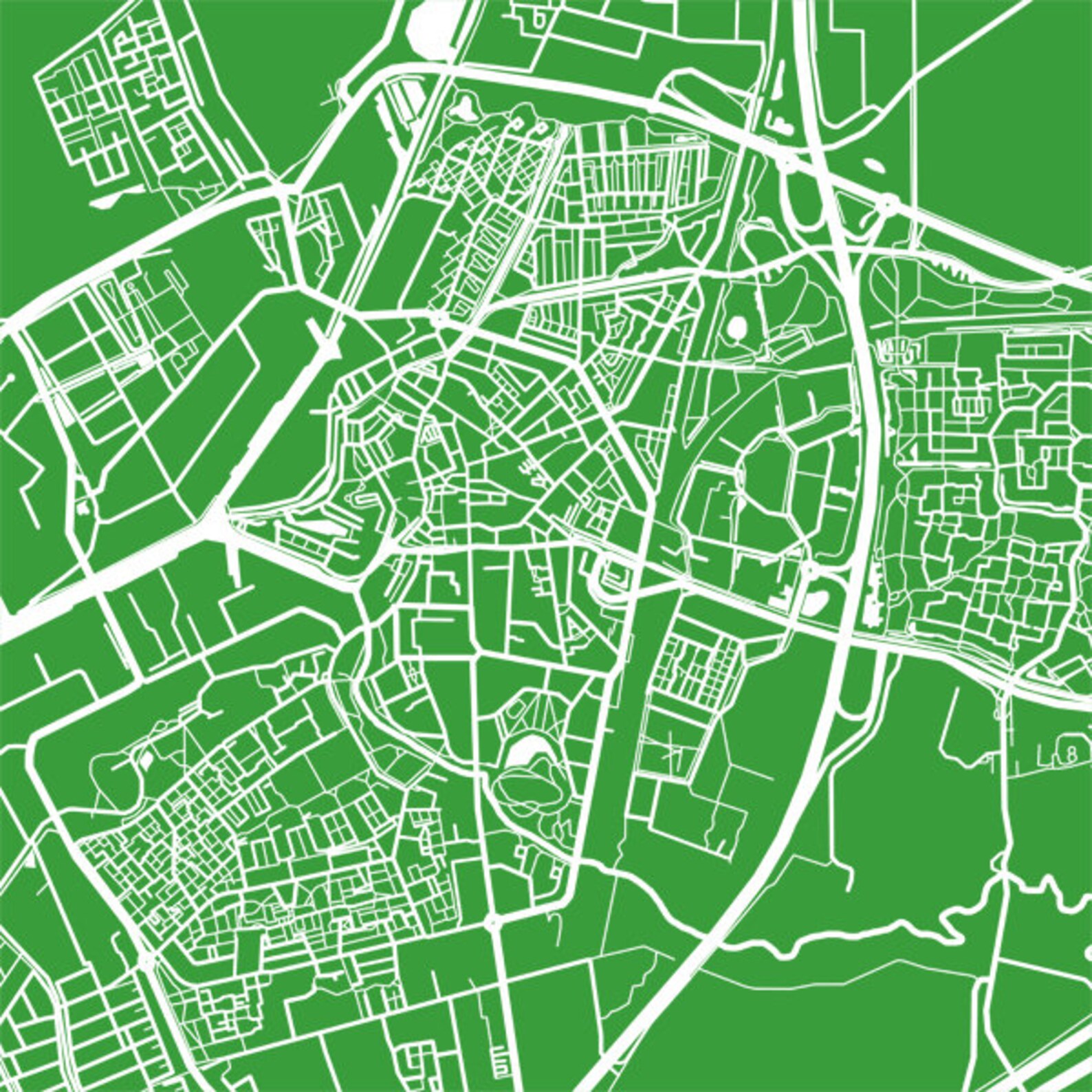 Meppel Map Print Netherlands Poster - Etsy