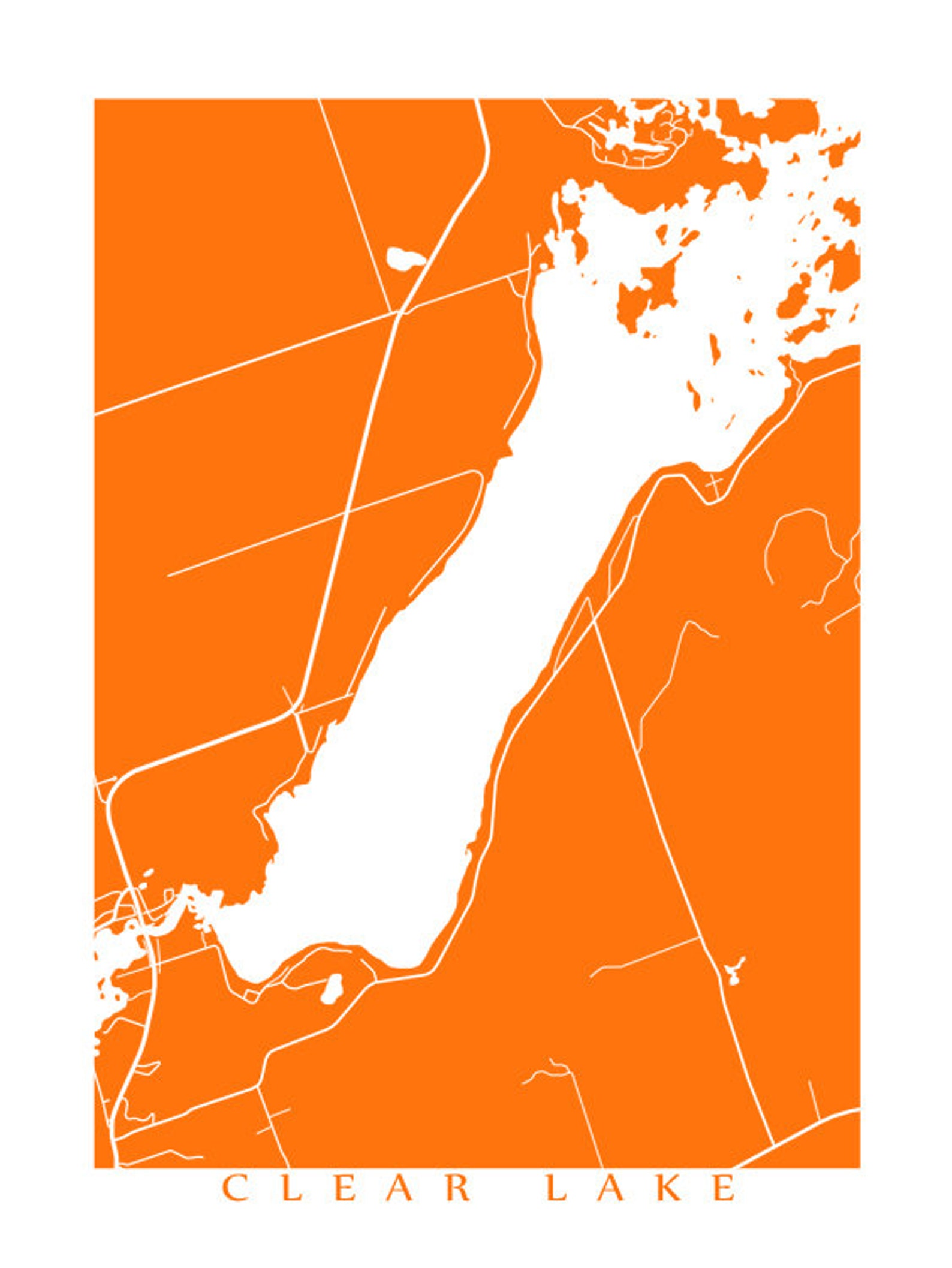 Clear Lake ON Peterborough County Ontario Map Print - Etsy