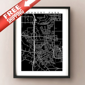 Rohnert Park Map Print - Rohnert Park & Cotati, CA Poster - Etsy