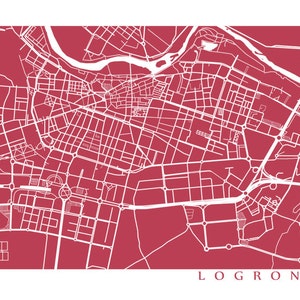Logroño Map - España Poster - Choose Color and Size - Etsy