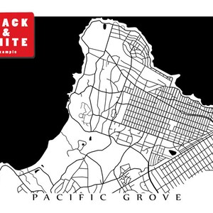 Pacific Grove Map Print - California Art Poster - Etsy