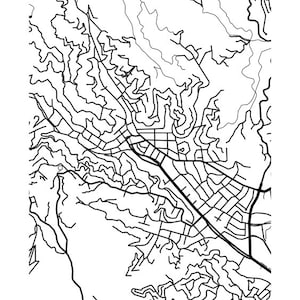 Mill Valley Map Print - California Poster - Etsy