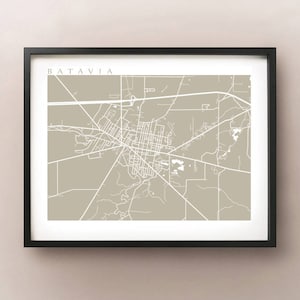 Batavia, NY Map Print - New York - Etsy