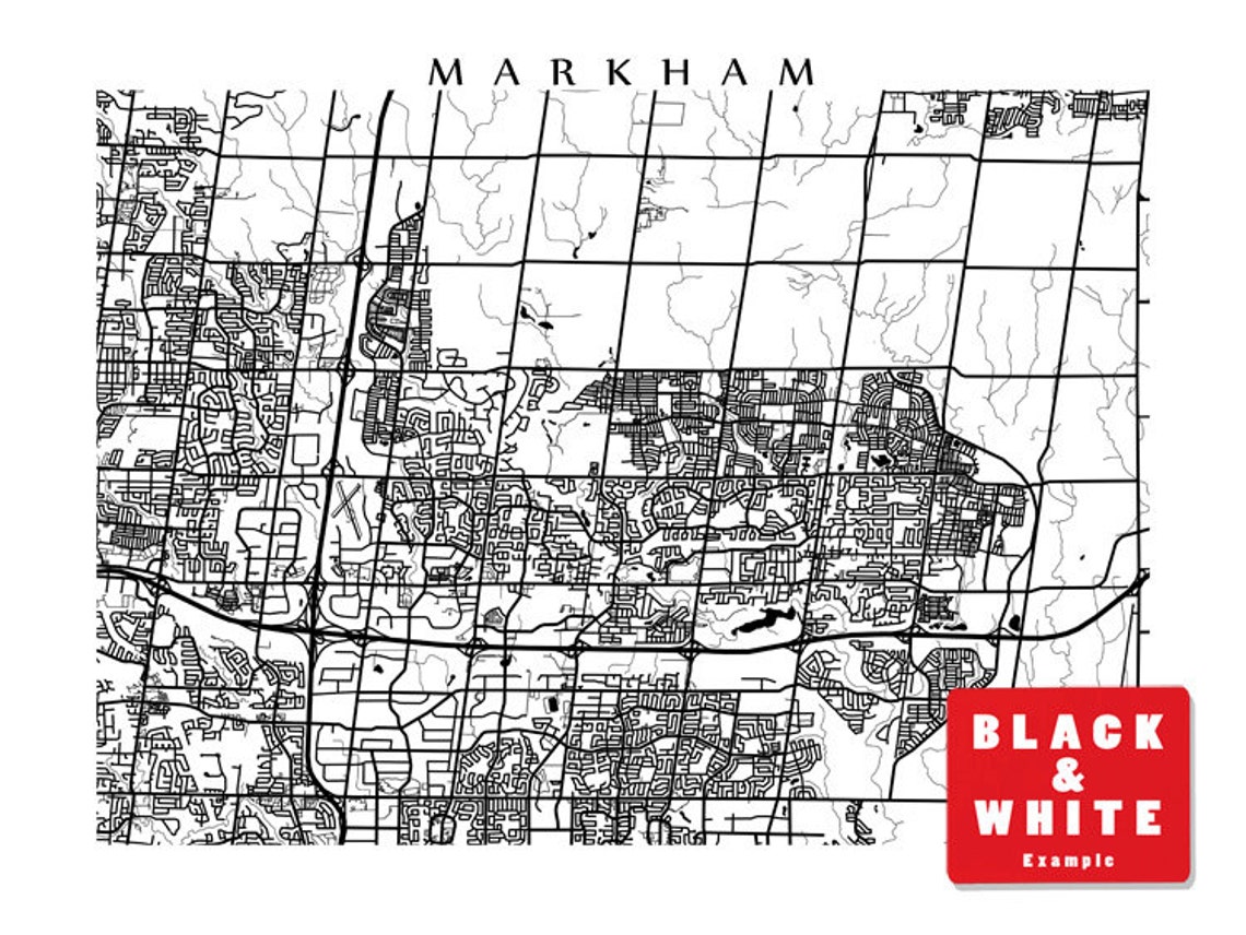 Markham Ontario Map Print | Etsy
