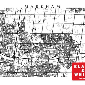 Markham Ontario Map Print - Etsy