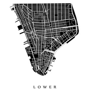 Lower Manhattan - New York City Neighborhood Art Print - Etsy