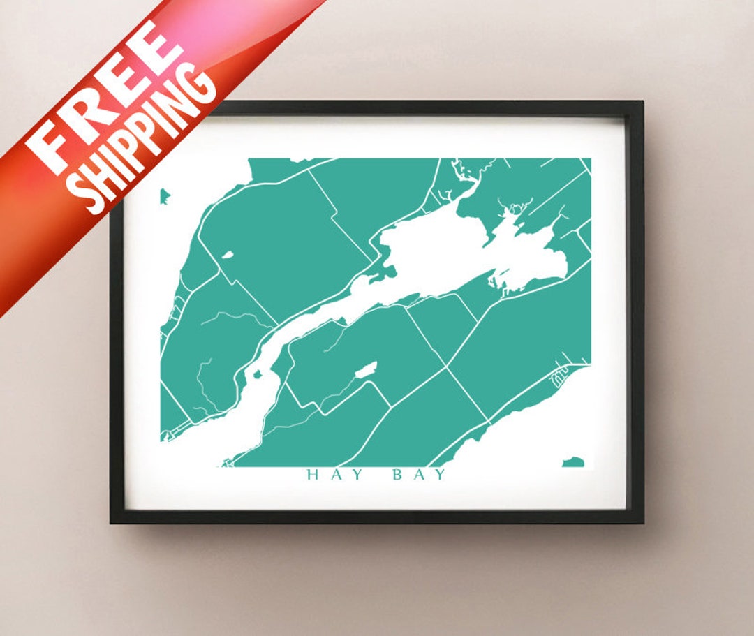 Hay Bay, Greater Napanee Map - Ontario Poster Art - Etsy