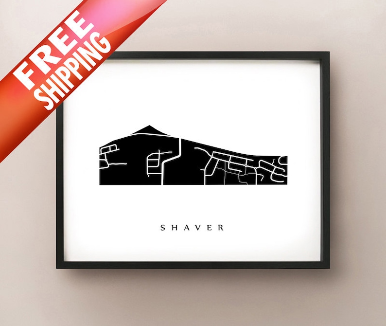 Shaver Map Hamilton Ancaster Neighbourhood Art Print | Etsy
