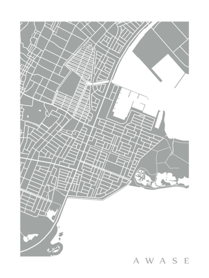 Awase Okinawa Map Print Japan Art Poster 沖縄県 ウチナーチン - Etsy