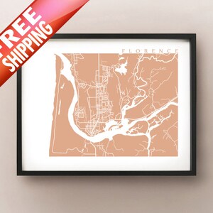 Florence, OR Map Print - Oregon Art Poster - Etsy