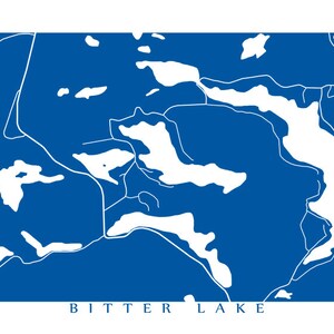 Bitter Lake, ON Map Print - Ontario Art - Etsy