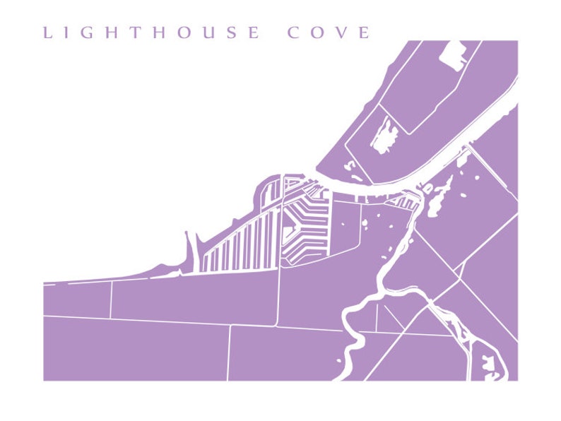 Lighthouse Cove Lakeshore Ontario Map Print - Etsy